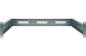 Cable clamping rail set, 2 HU