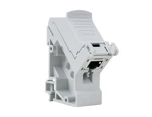 Peripheral clip for top hat rail